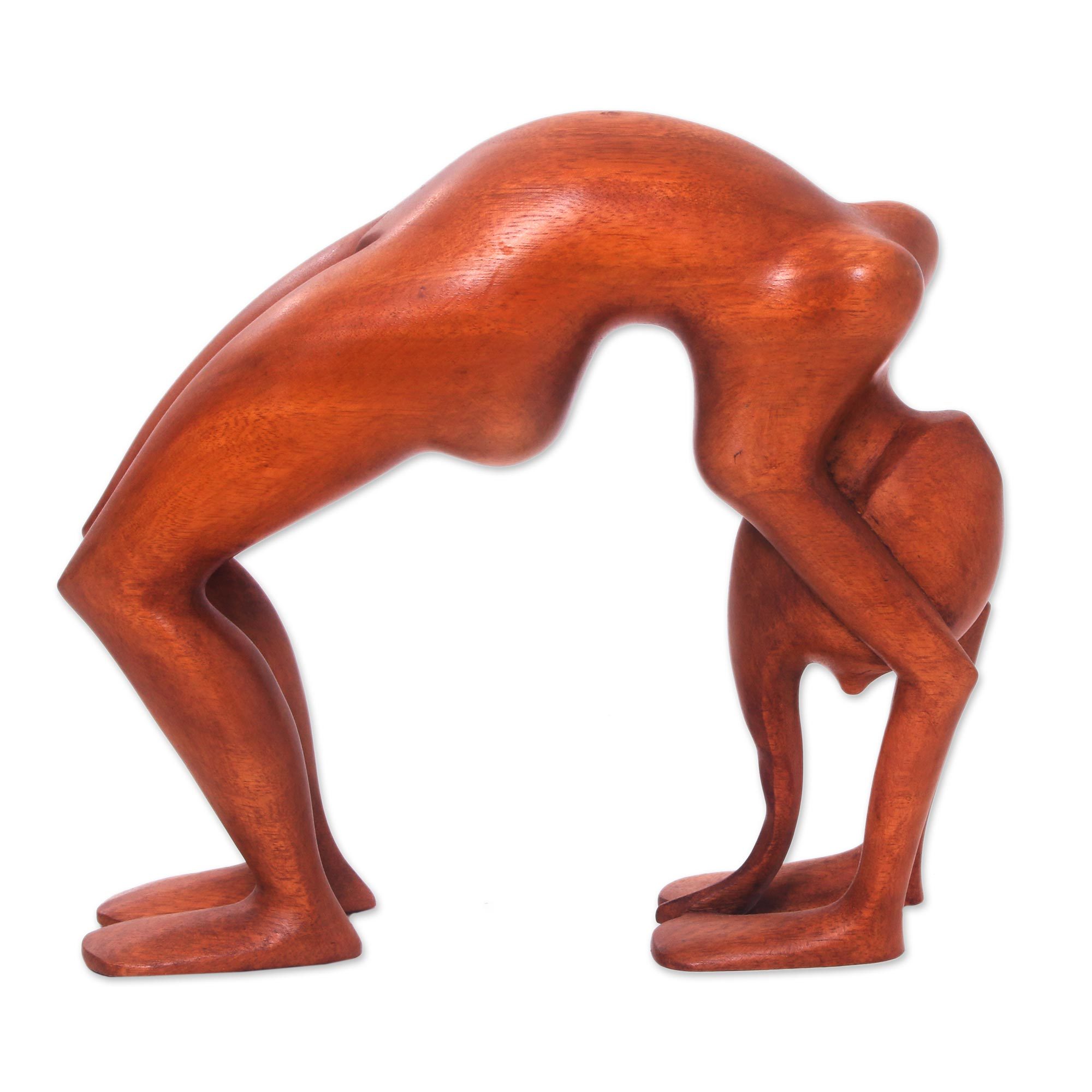 UNICEF Market | Wood statuette - Lithe Yoga Backbend