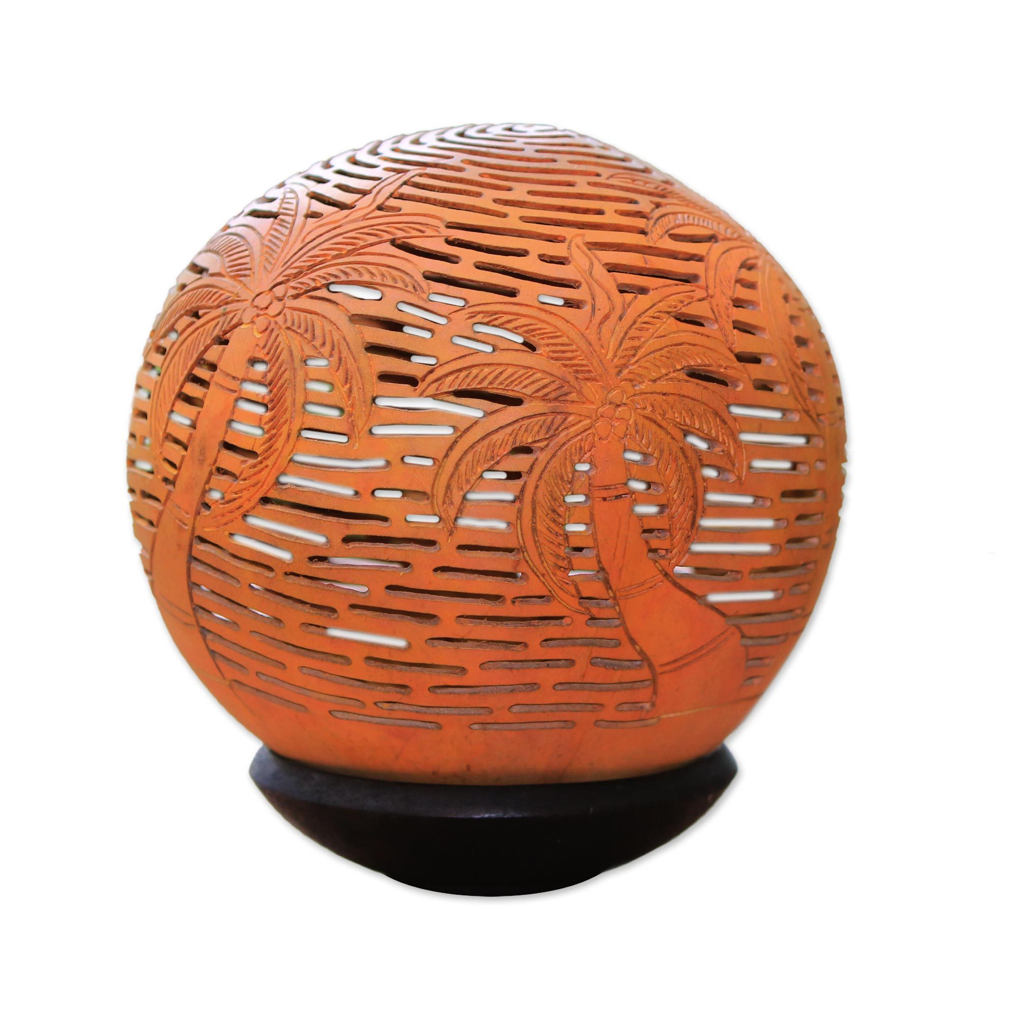 UNICEF Market | Unique Coconut Shell Carving with Stand - Coconut Grove