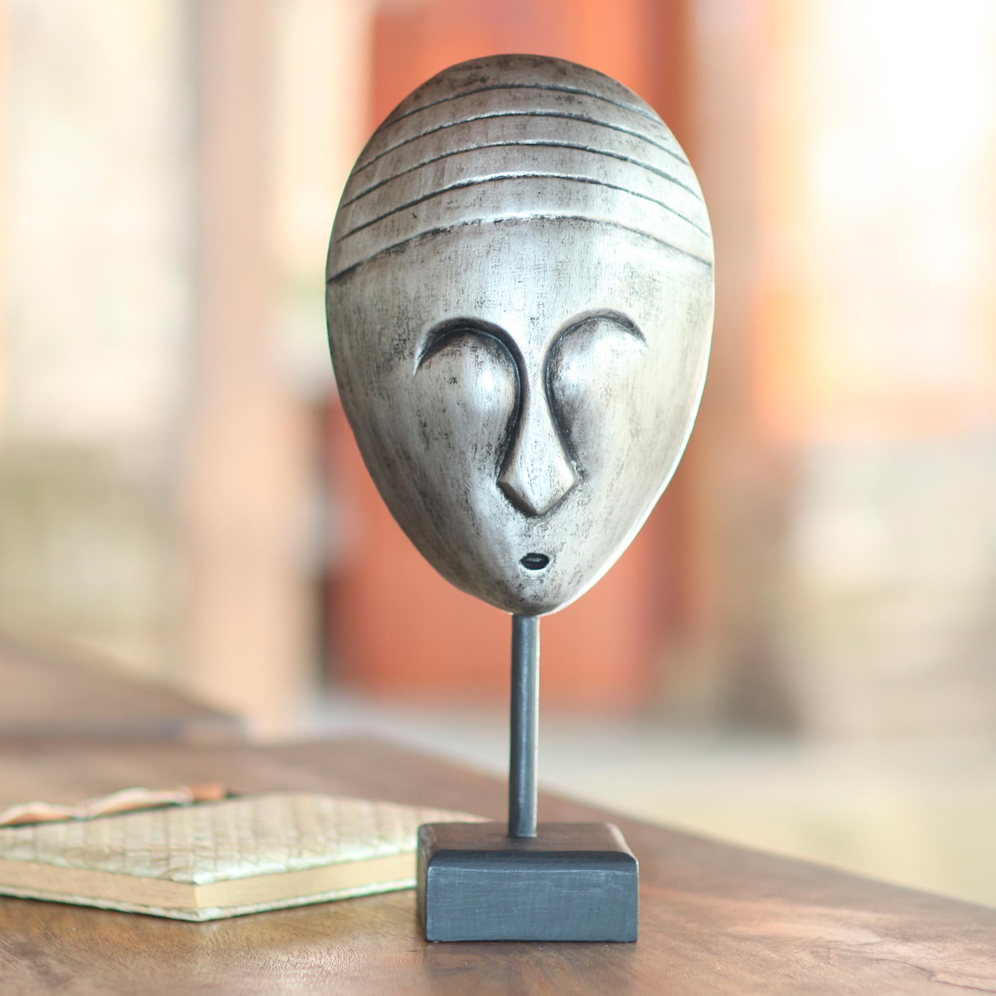 Wood mask - Contemporary Man | NOVICA
