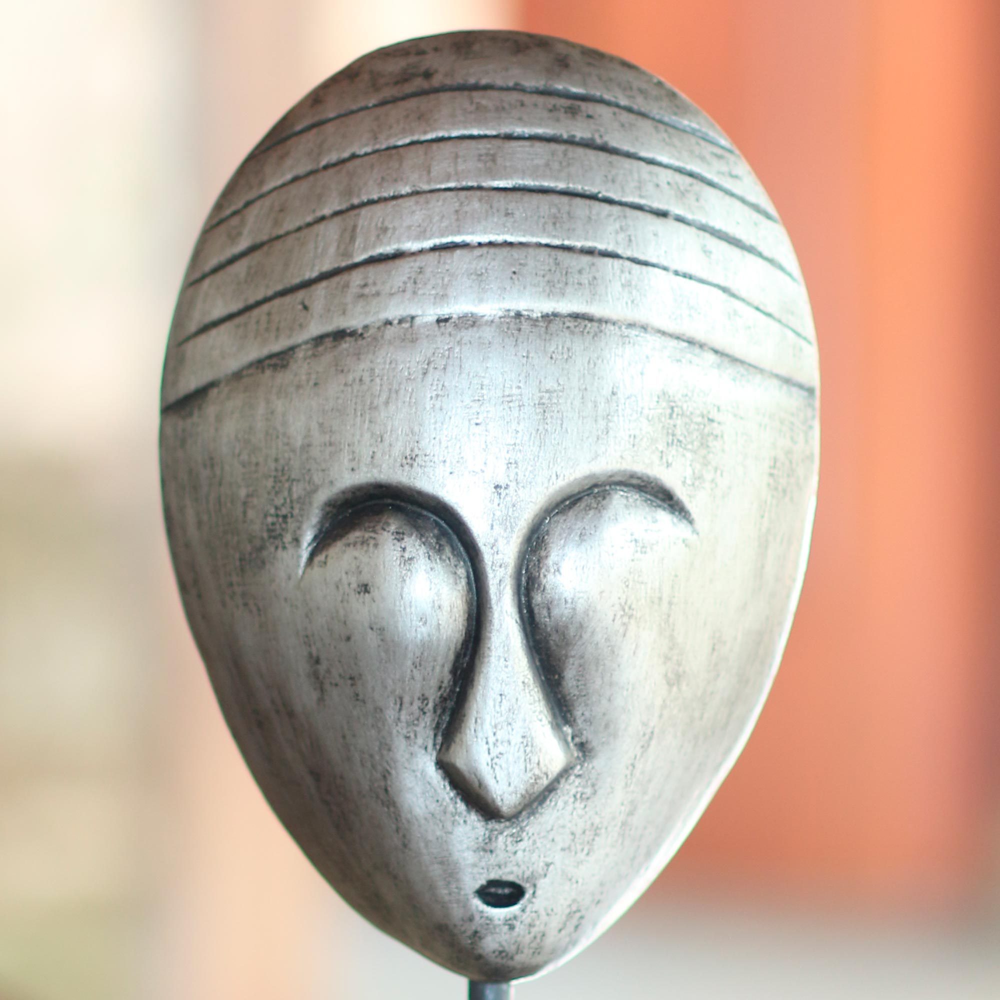 Wood mask - Contemporary Man | NOVICA
