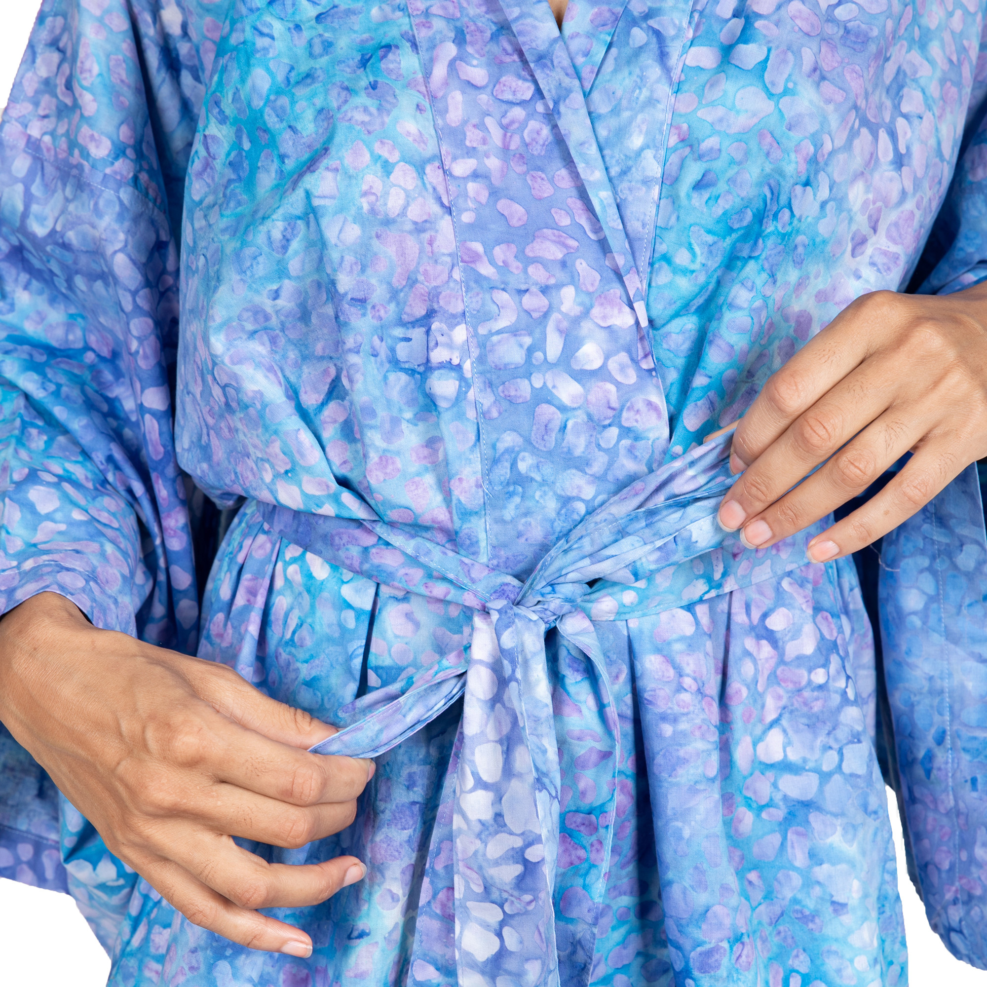 UNICEF Market | Women's Batik Cotton Robe - Rushing River