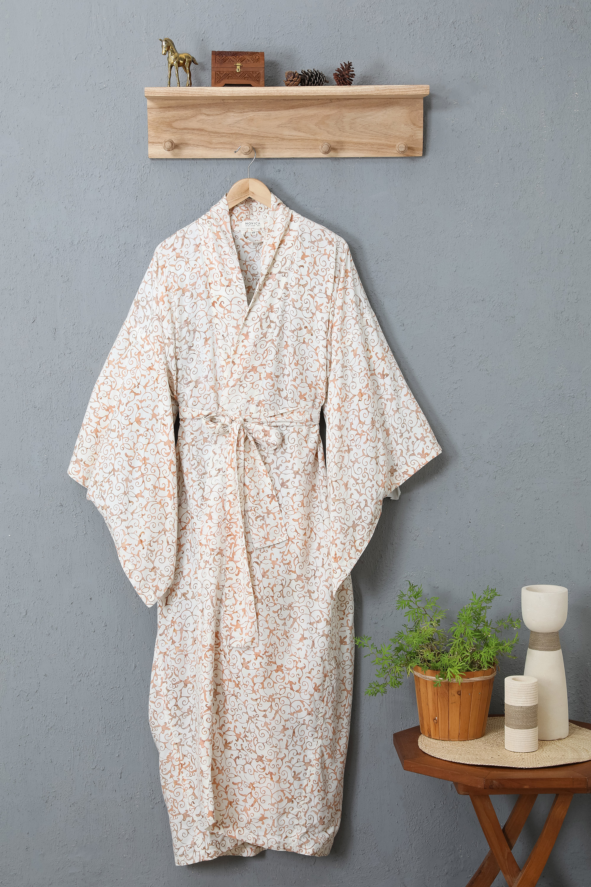 Kiva Store | Fair Trade Floral Patterned Women's Robe from Indonesia ...