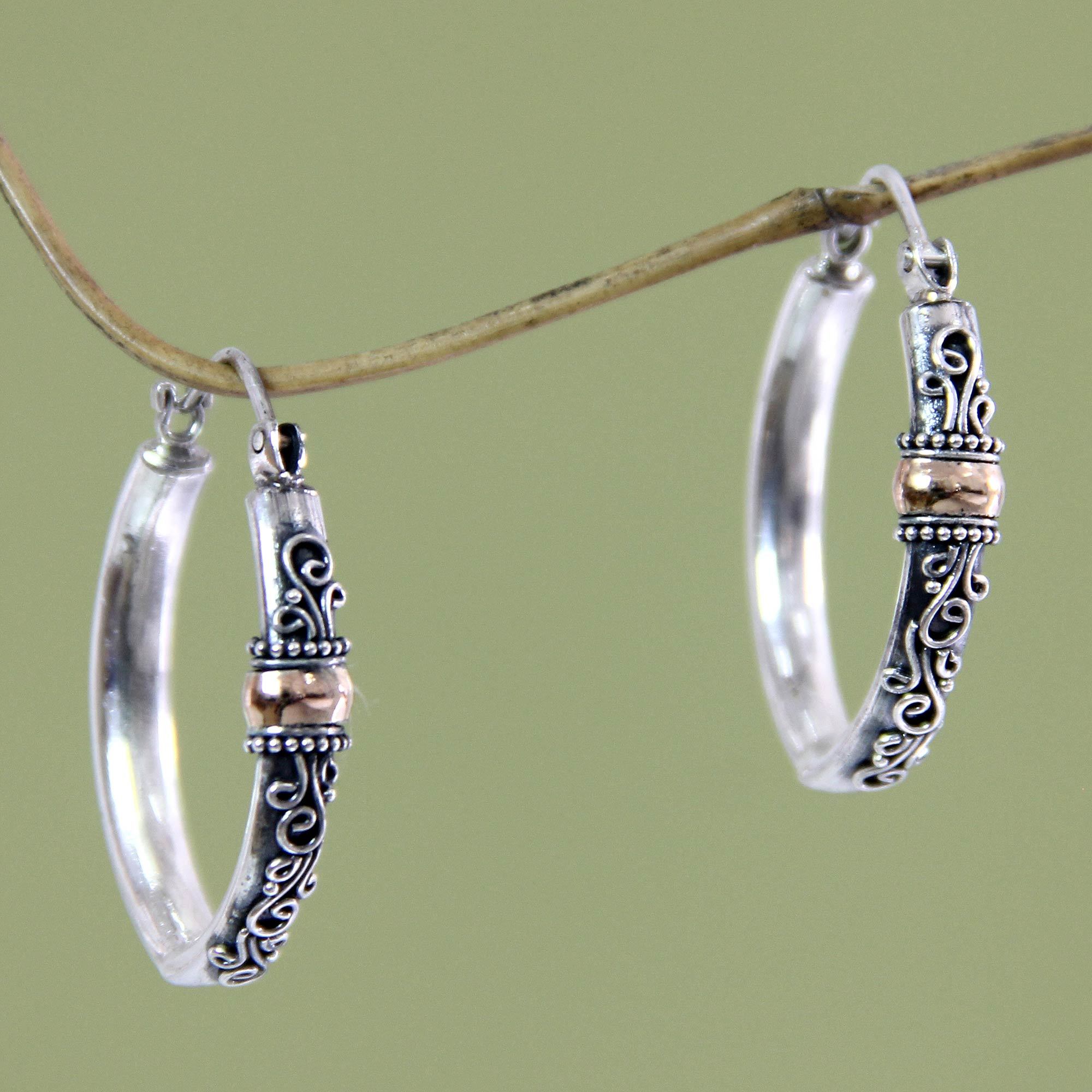 UNICEF Market | Indonesian Sterling Silver and Gold Accent Earrings ...