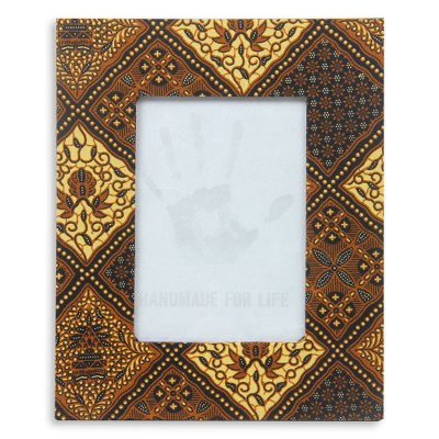 Cotton Batik Handcrafted Photo Frame - Jogjakarta Medley | NOVICA
