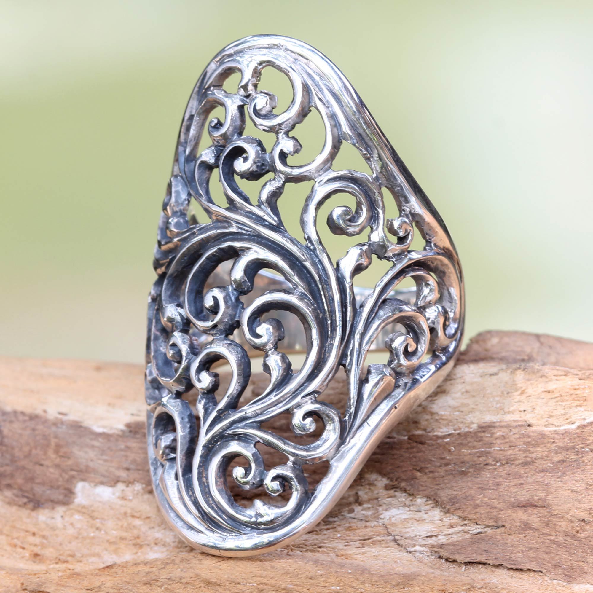 UNICEF Market | Hand Crafted Sterling Silver Cocktail Ring from ...