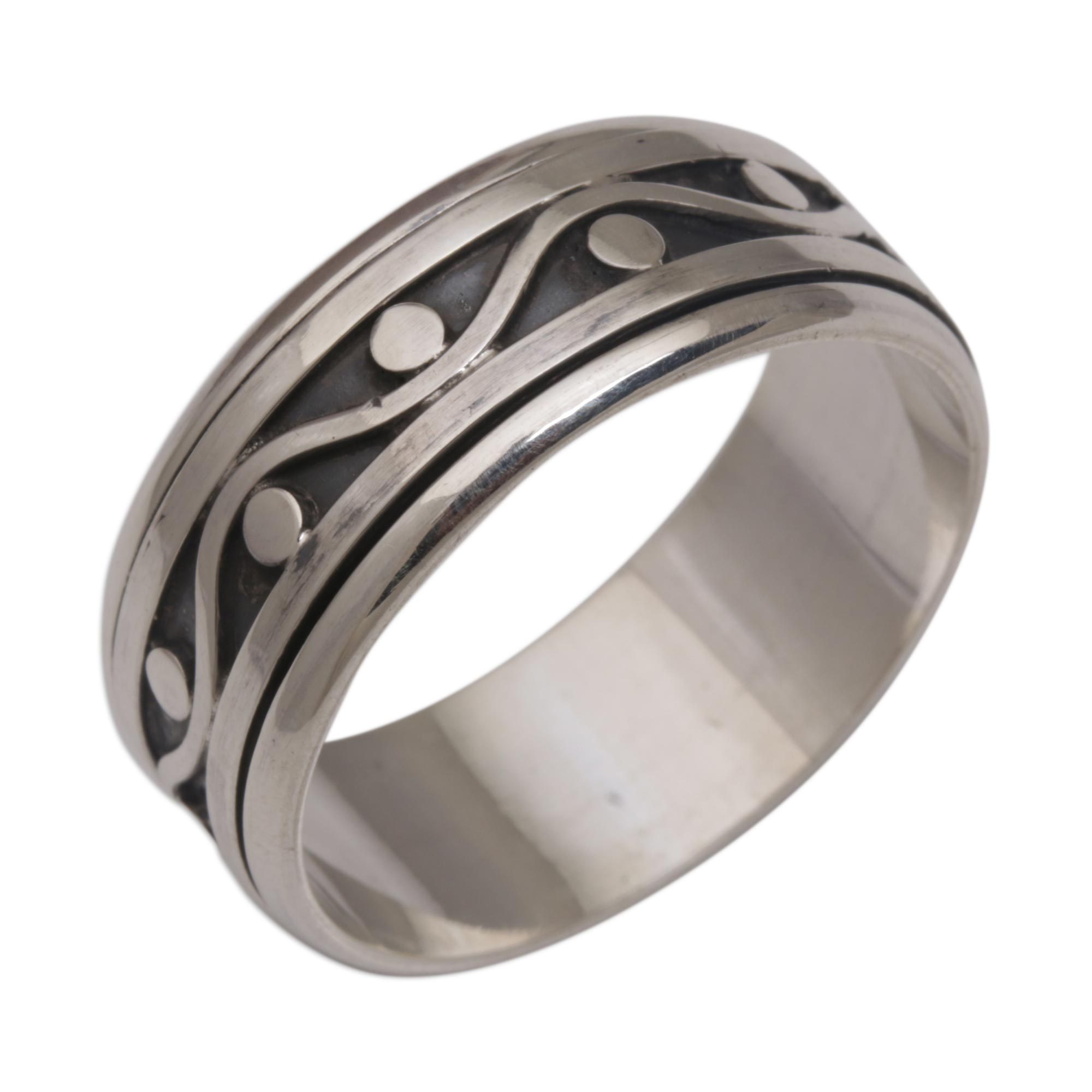 UNICEF Market | 925 Sterling Silver Unisex Spinner Meditation Ring from ...