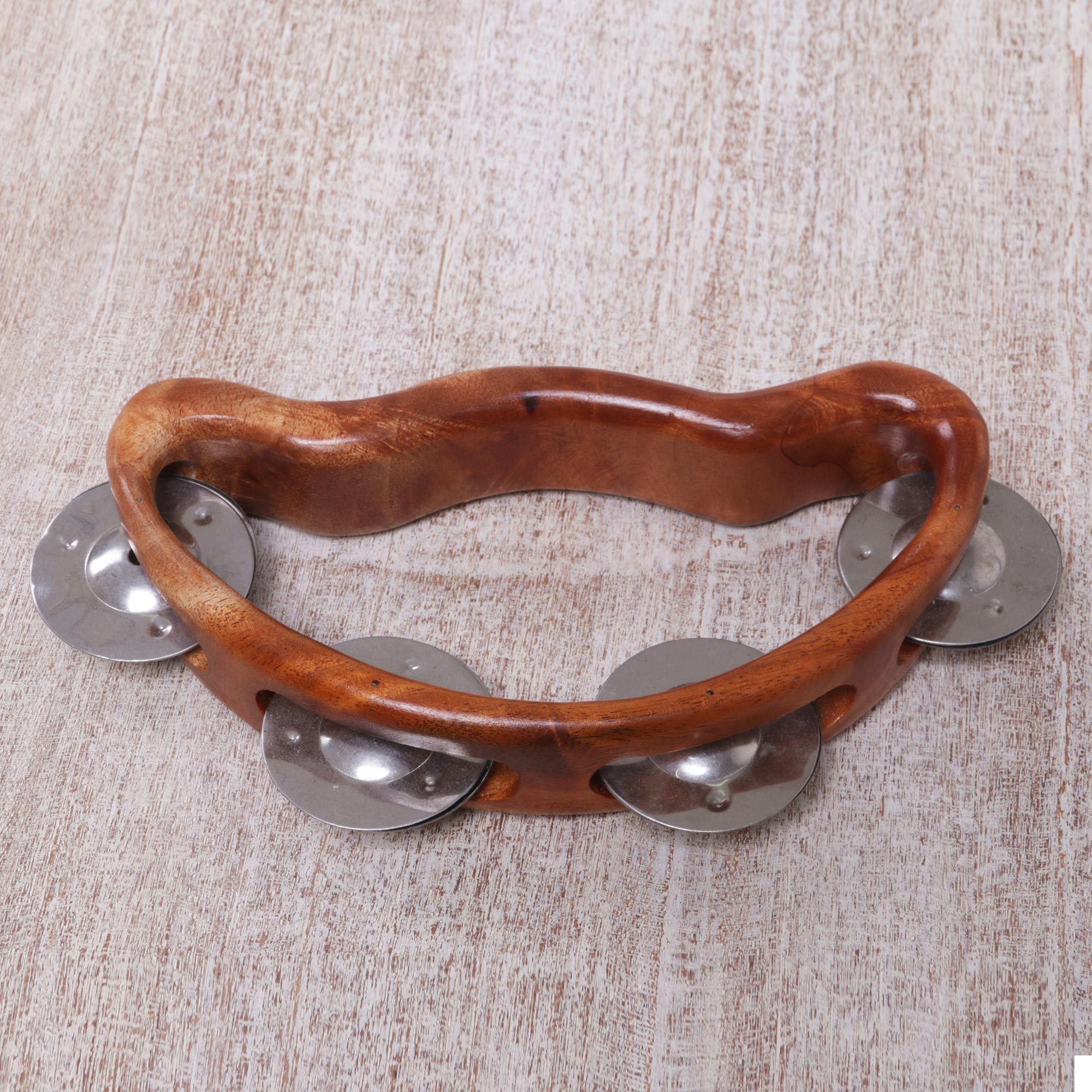 UNICEF Market | Artisan Handcrafted Teak Wood Tambourine from Bali ...