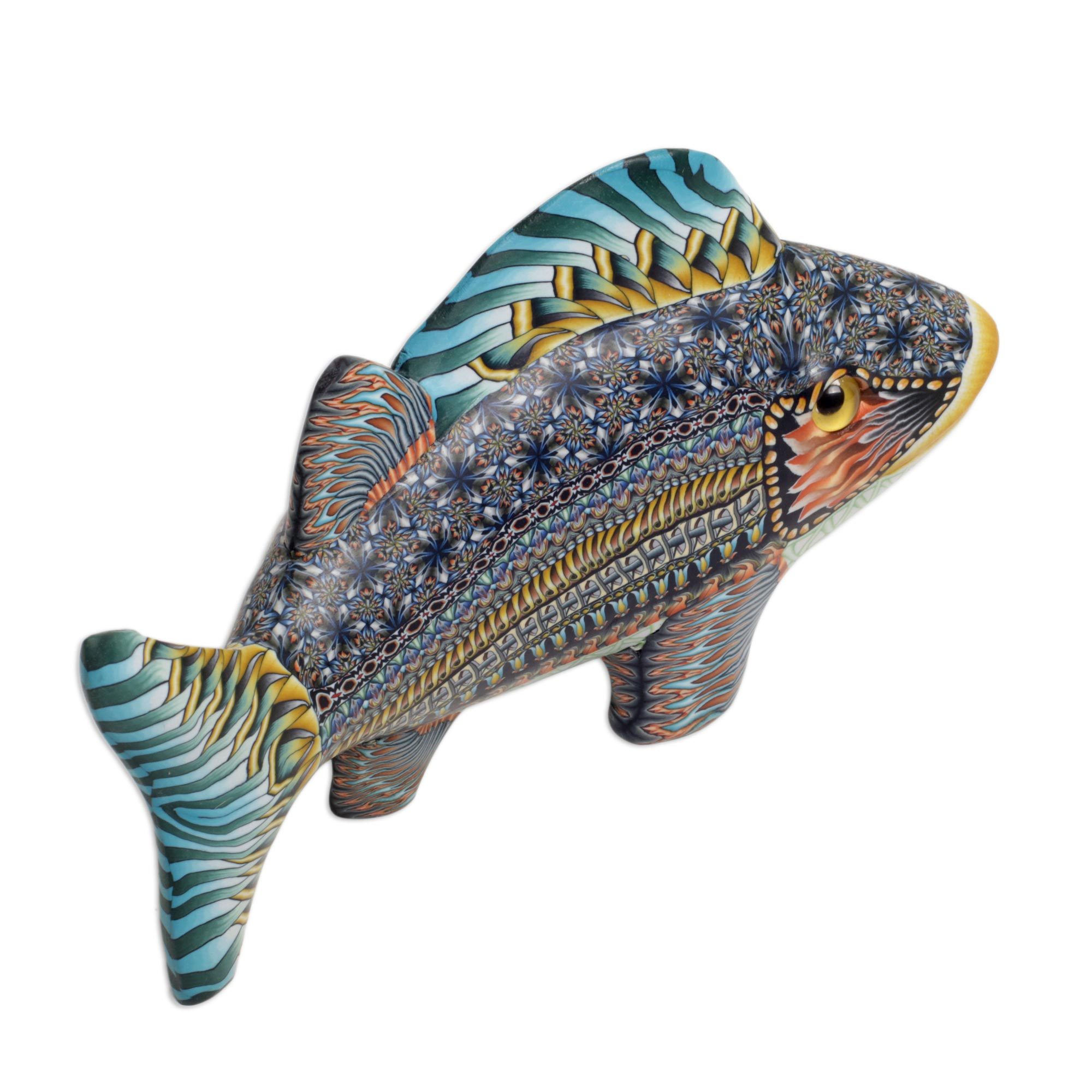 Handcrafted Polymer Clay Fish Sculpture (5.75 Inch) - Bali Fish | NOVICA