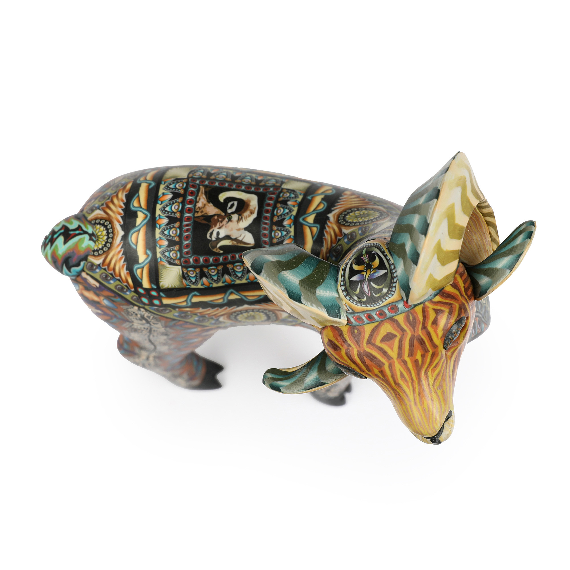 Colorful Polymer Clay Ram Sculpture (4.7 Inch) from Bali - Vibrant Ram ...