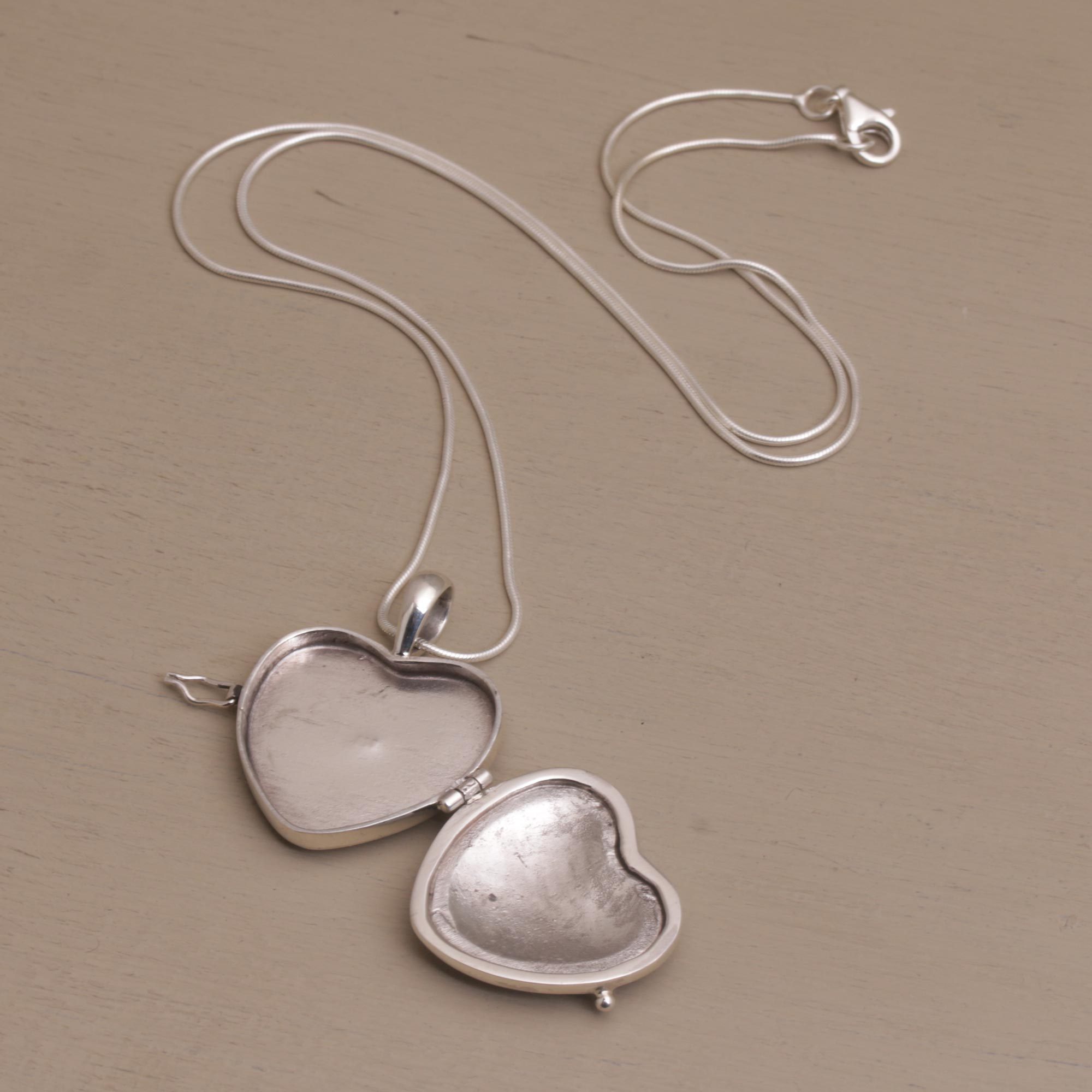 UNICEF Market | Koi Fish Heart Shaped Sterling Silver Locket Necklace ...