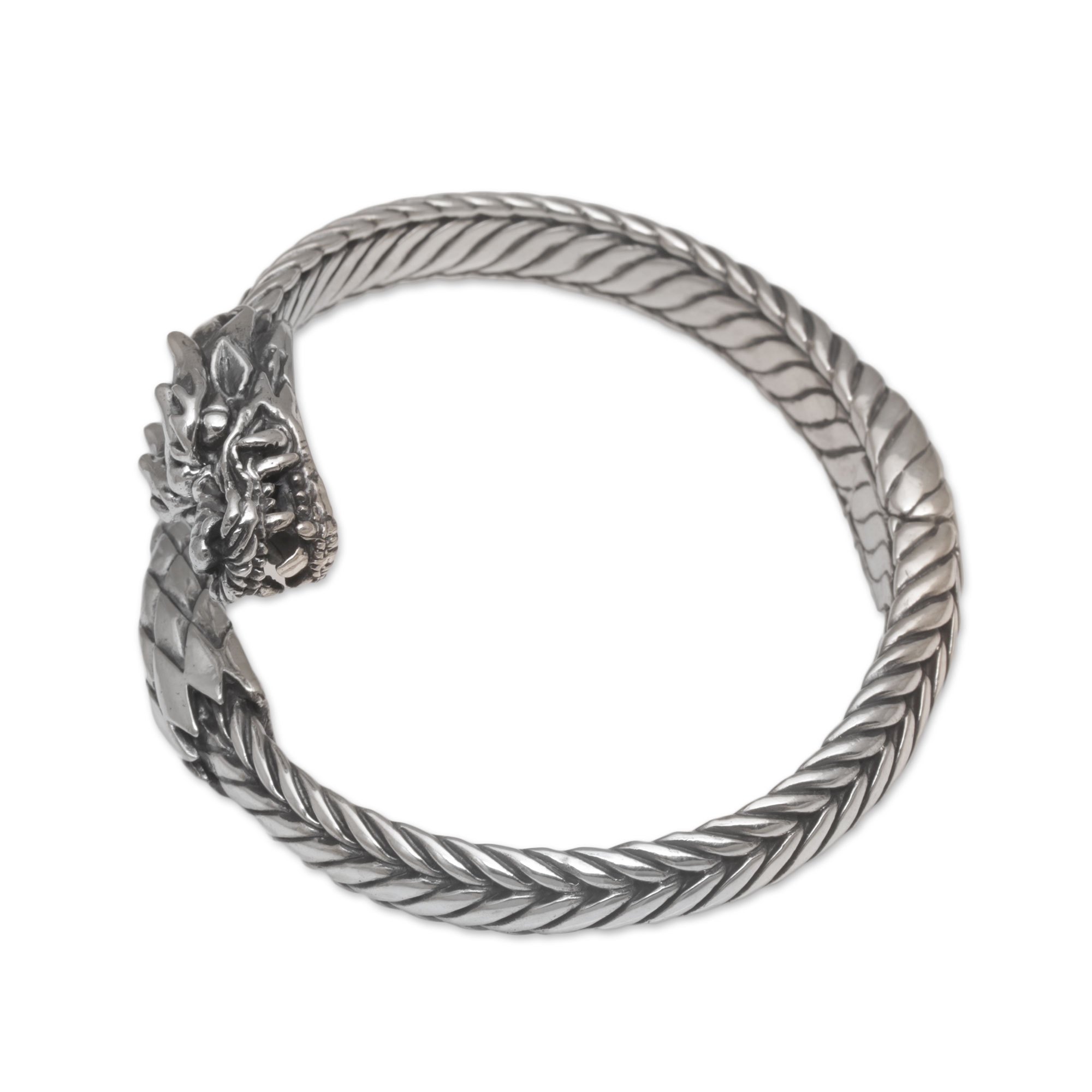 UNICEF Market | Sterling Silver Dragon Cuff Bracelet from Bali - Dragon ...