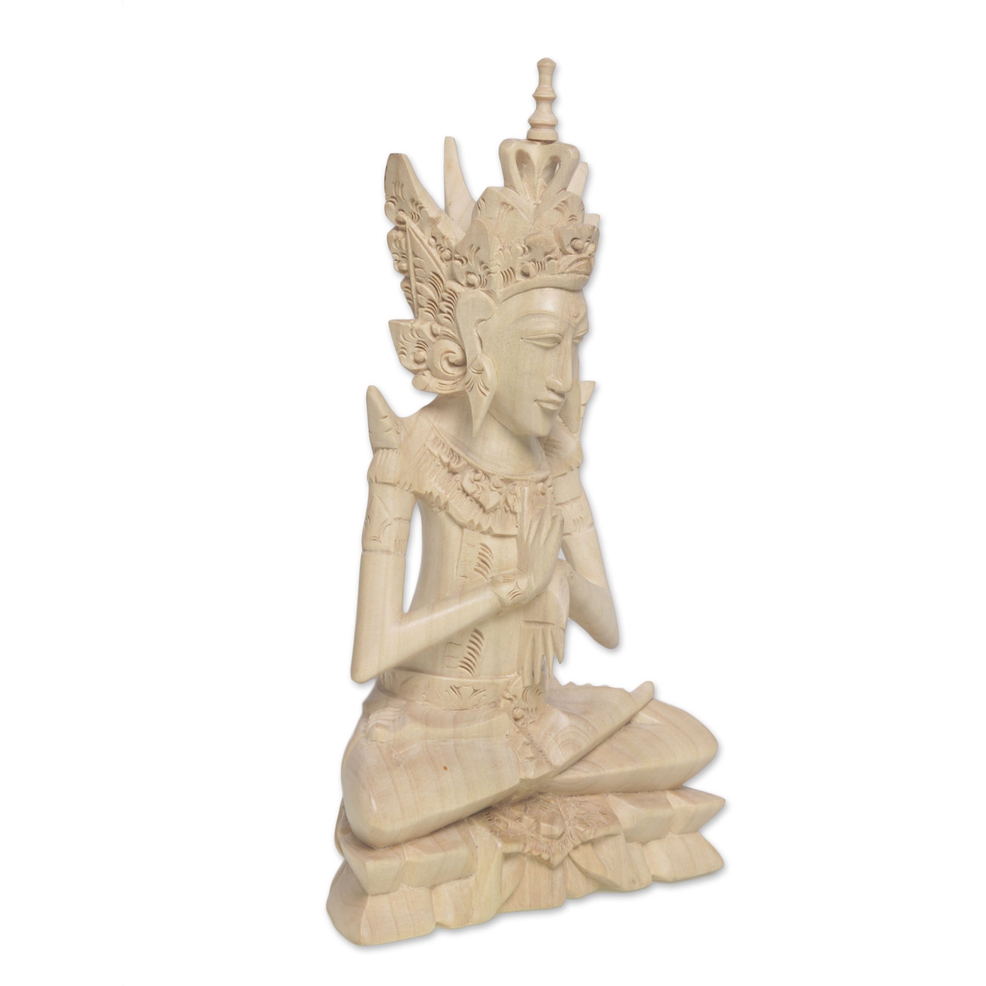 UNICEF Market | Hand Carved Hindu God Indra Wood Statuette from Bali ...