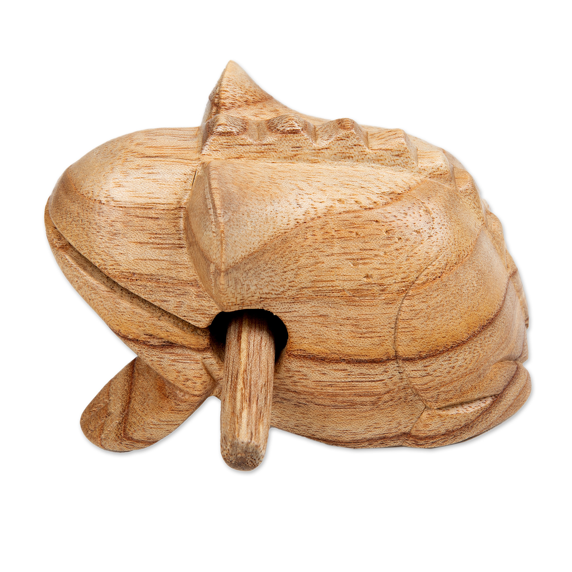 Hand Carved Balinese Toad Suar Wood Percussion Instrument - Croaking ...