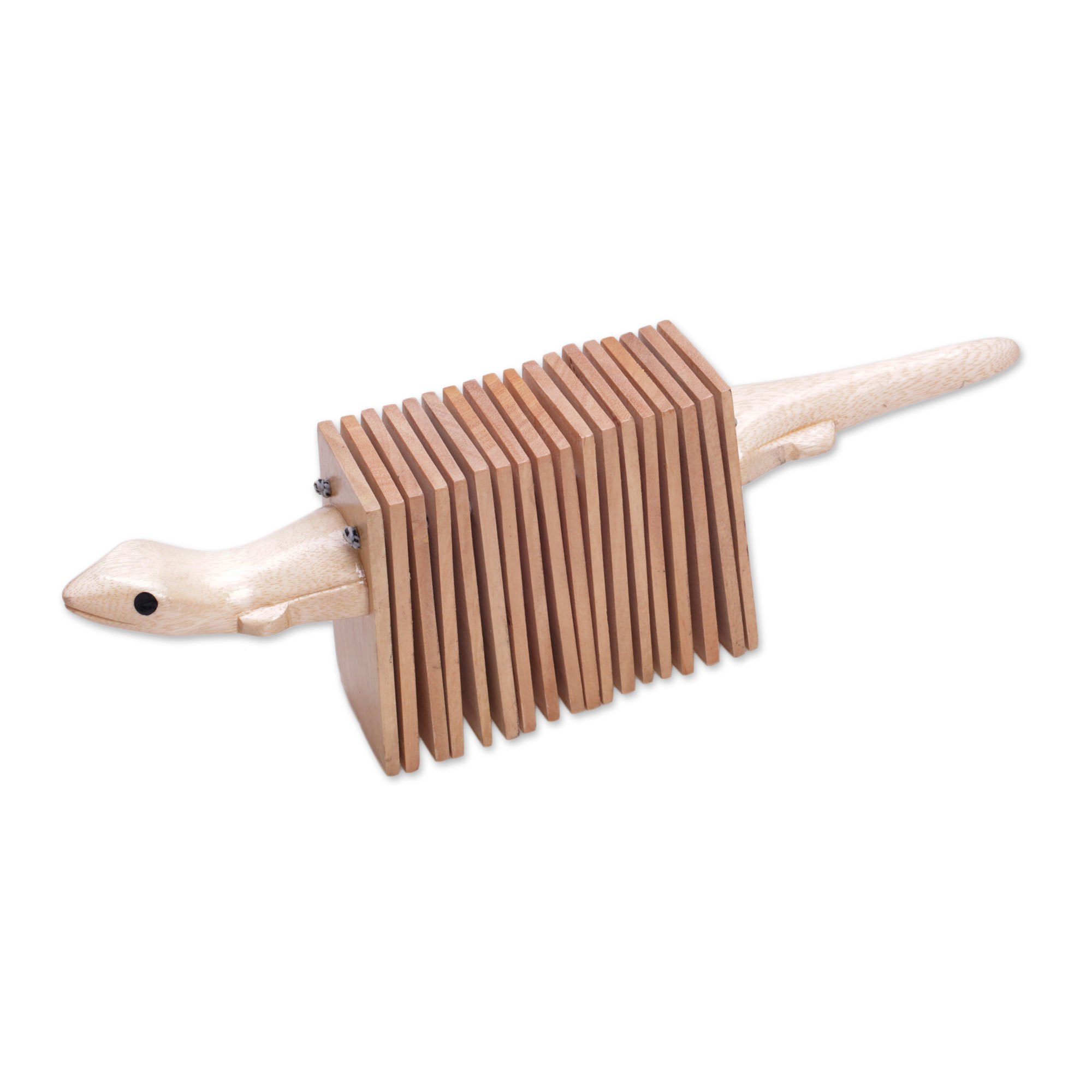 Handmade Wood Gecko Clacker Percussion Instrument Indonesia - Clacking ...