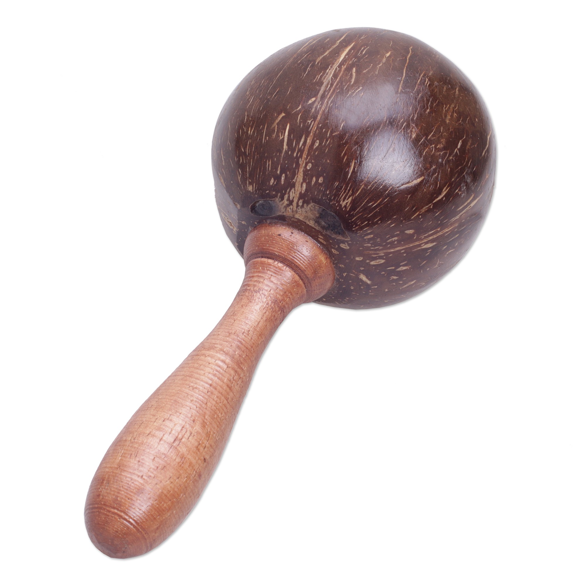 Handmade Coconut Shell Maraca - Coconut Tune | NOVICA