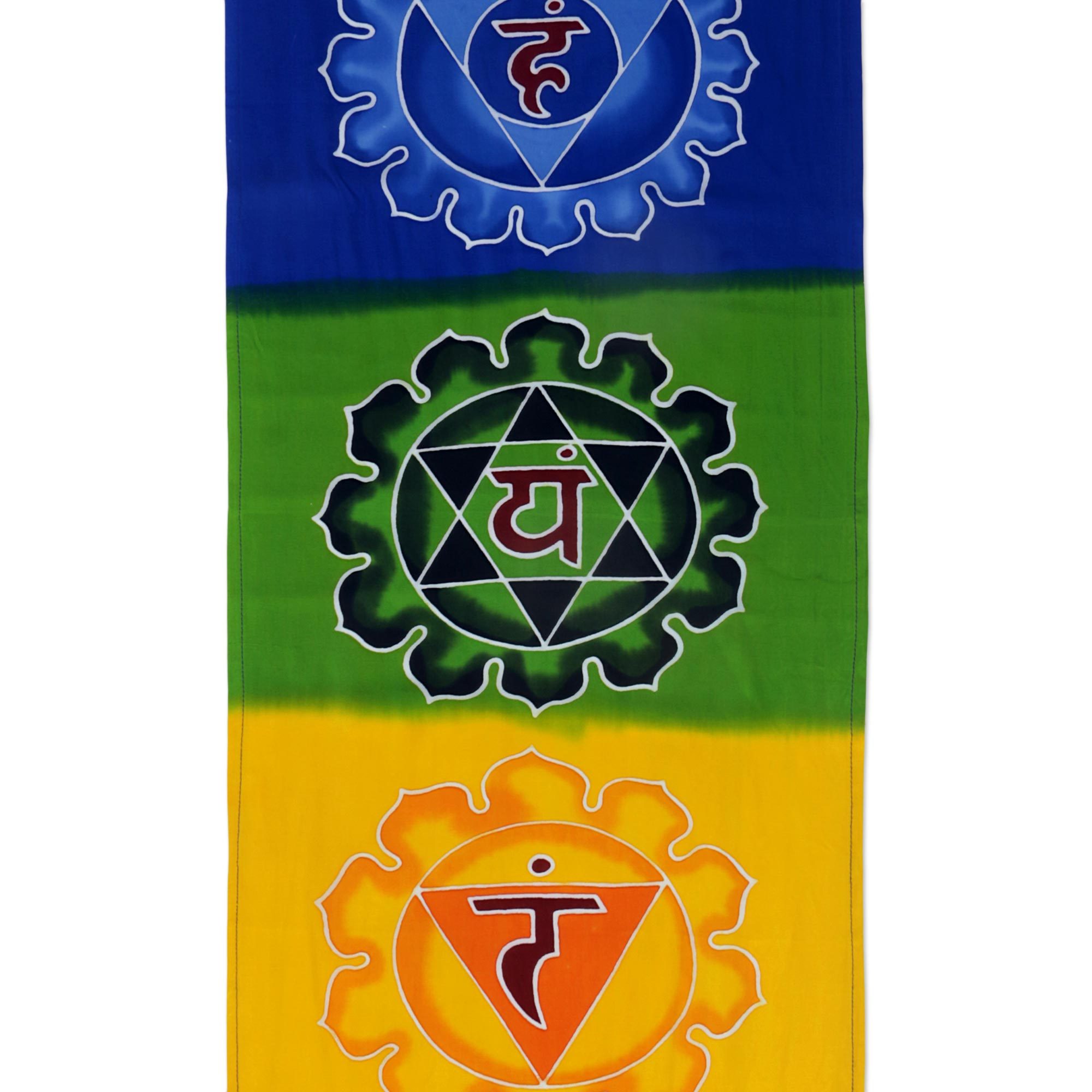 UNICEF Market | Floral Chakra Batik Rayon Wall Hanging from Bali ...