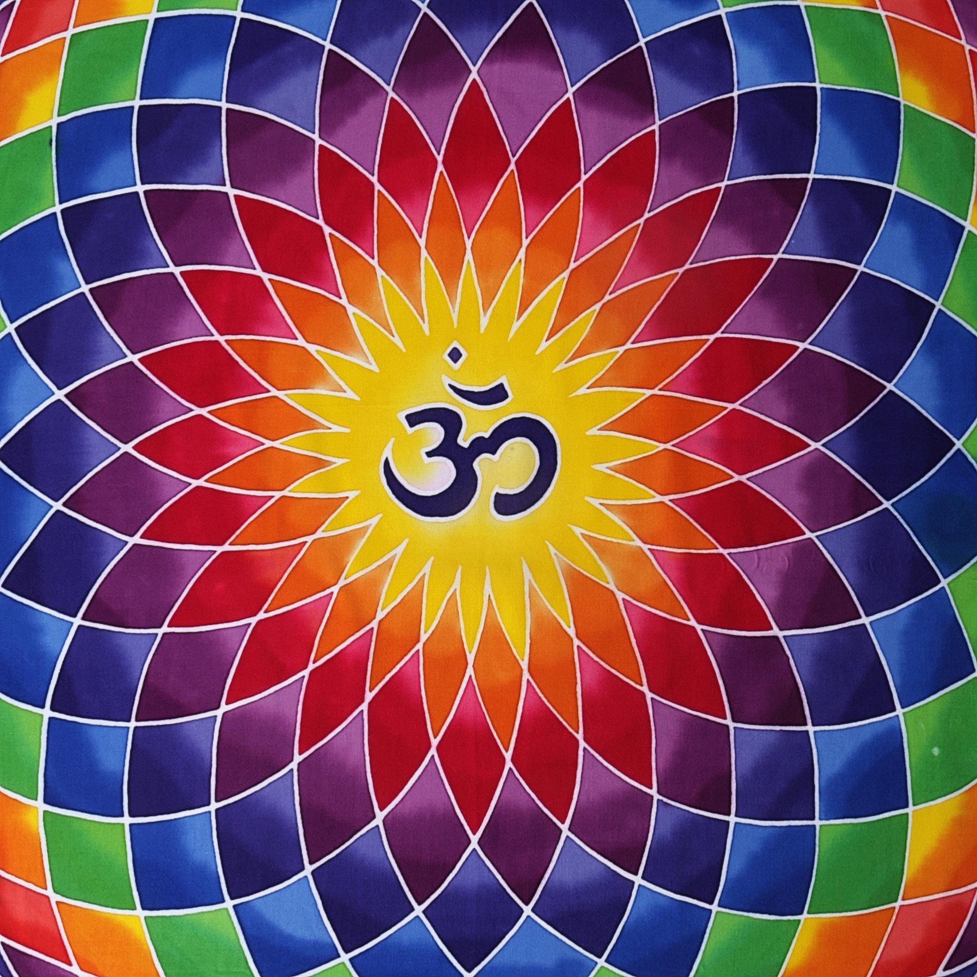 UNICEF Market | Colorful Om Batik Rayon Wall Hanging from Bali - Om ...