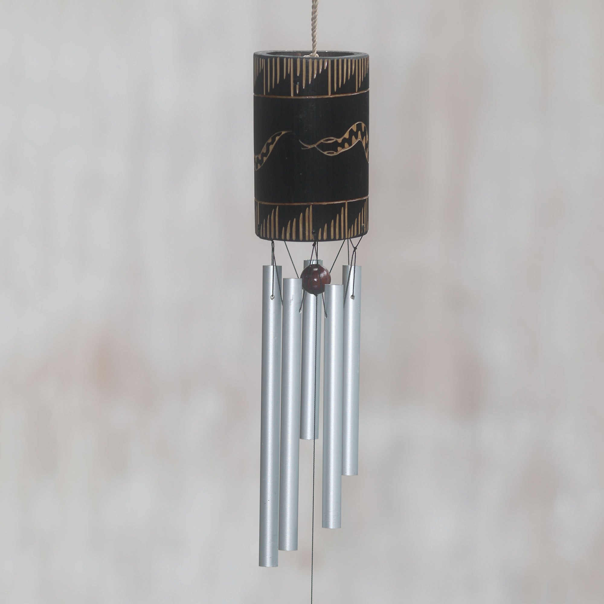 Bamboo and Aluminum Snake Wind Chime Hand Made in Bali - Snake Charm ...