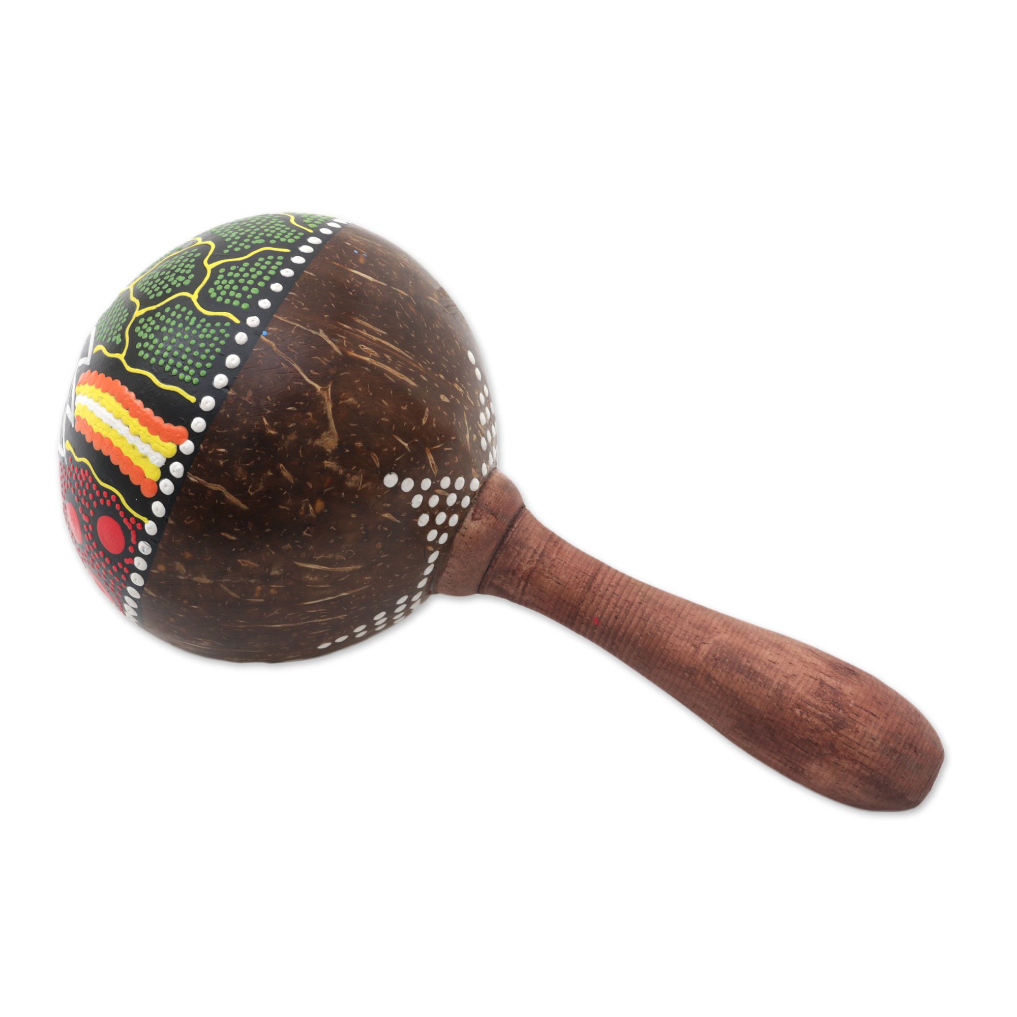 UNICEF Market | Turtle-Theme Mahogany and Coconut Shell Maraca from ...