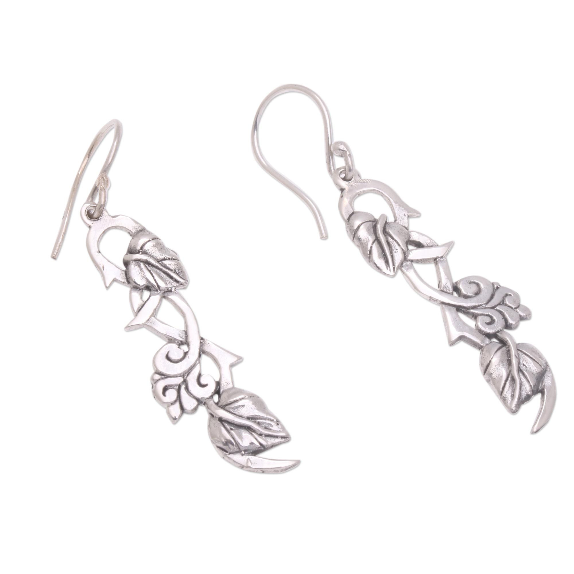 UNICEF Market | Sterling Silver Leafy Hope Vine Dangle Earrings - Hope ...