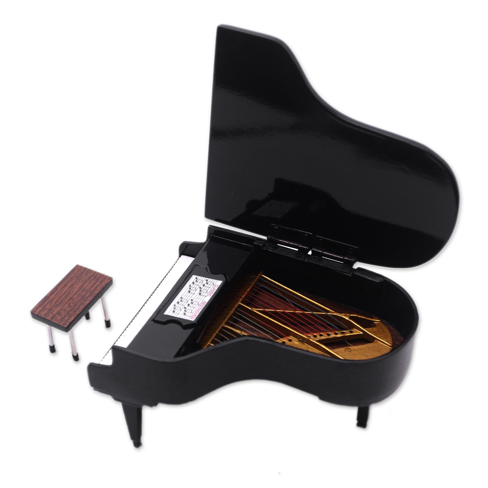 Handcrafted Decorative Mahogany Mini Grand Piano Figurine - Baby Grand ...