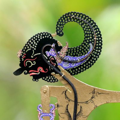 Handcrafted Bima Colorful Leather Shadow Puppet from Java - Bima | NOVICA