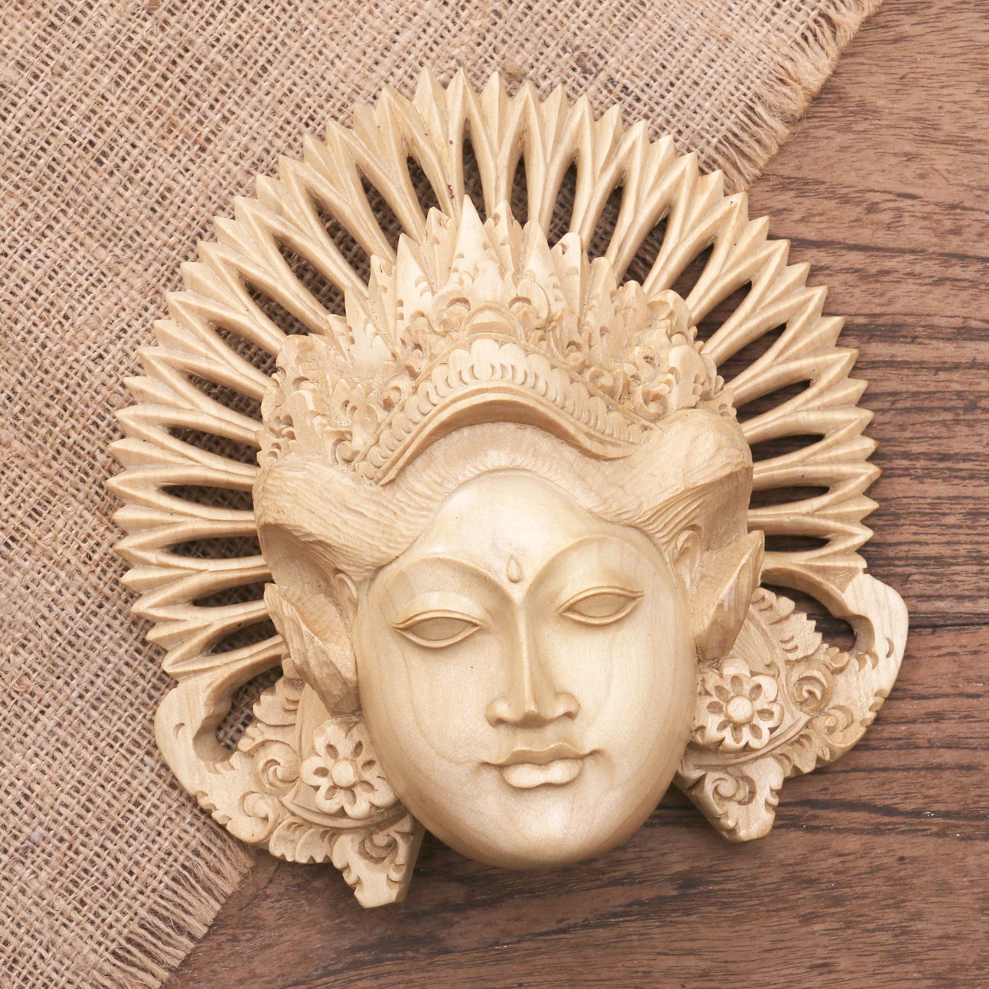 UNICEF Market | Hand-Carved Wood Mask of a Janger Dancer from Indonesia ...