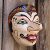 Artisan Crafted Wood Batik Mask from Javanese Artisan - Semar | NOVICA