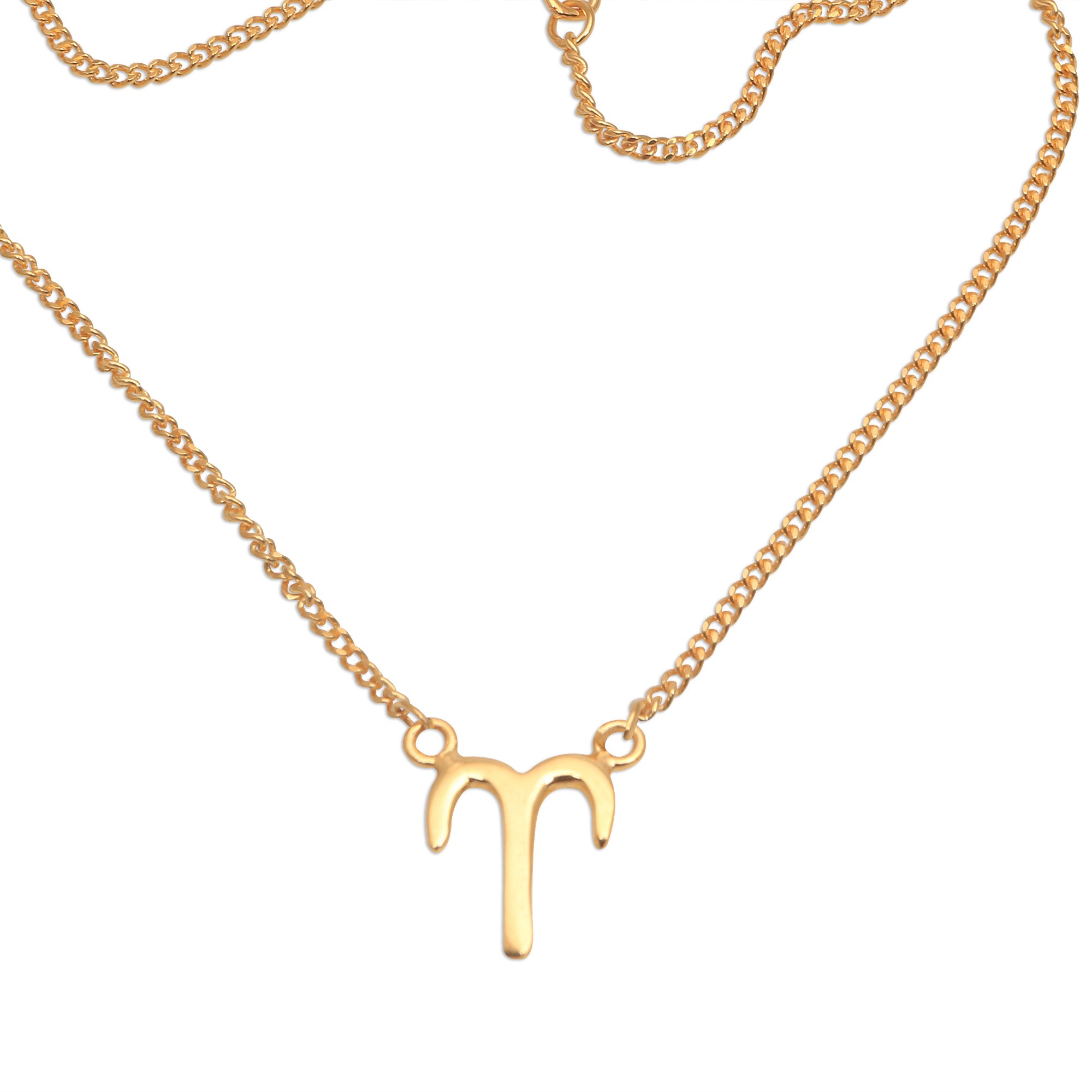 18k Gold Plated Sterling Silver Aries Pendant Necklace - Golden Aries ...