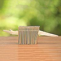 Crocodile Jempinis Wood Clacker Instrument from Bali - Crocodile Rhythm ...