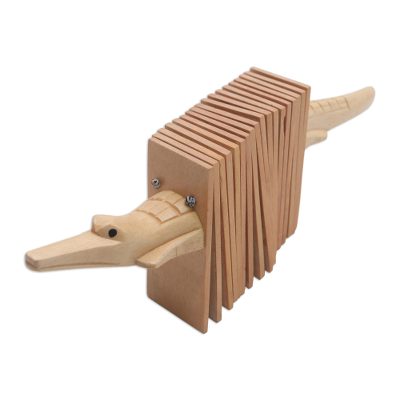 Crocodile Jempinis Wood Clacker Instrument from Bali - Crocodile Rhythm ...