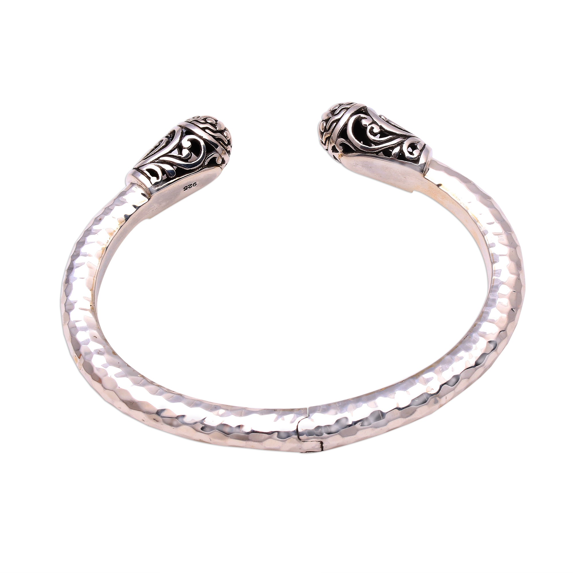 Swirl Pattern Sterling Silver Cuff Bracelet from Bali - Glorious Swirls ...