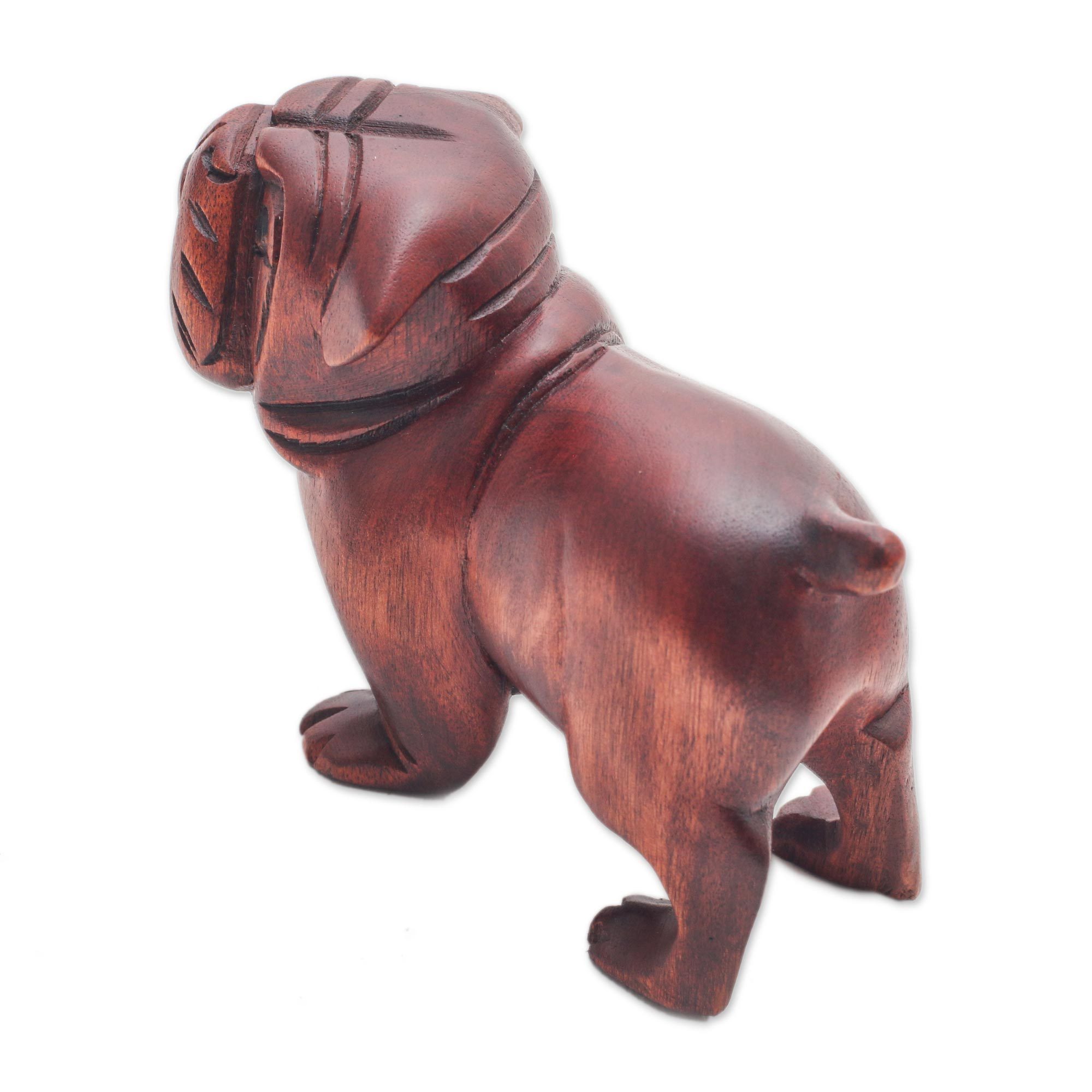 UNICEF Market | Hand Carved Wood Pug Sculpture from Bali - Pug Love