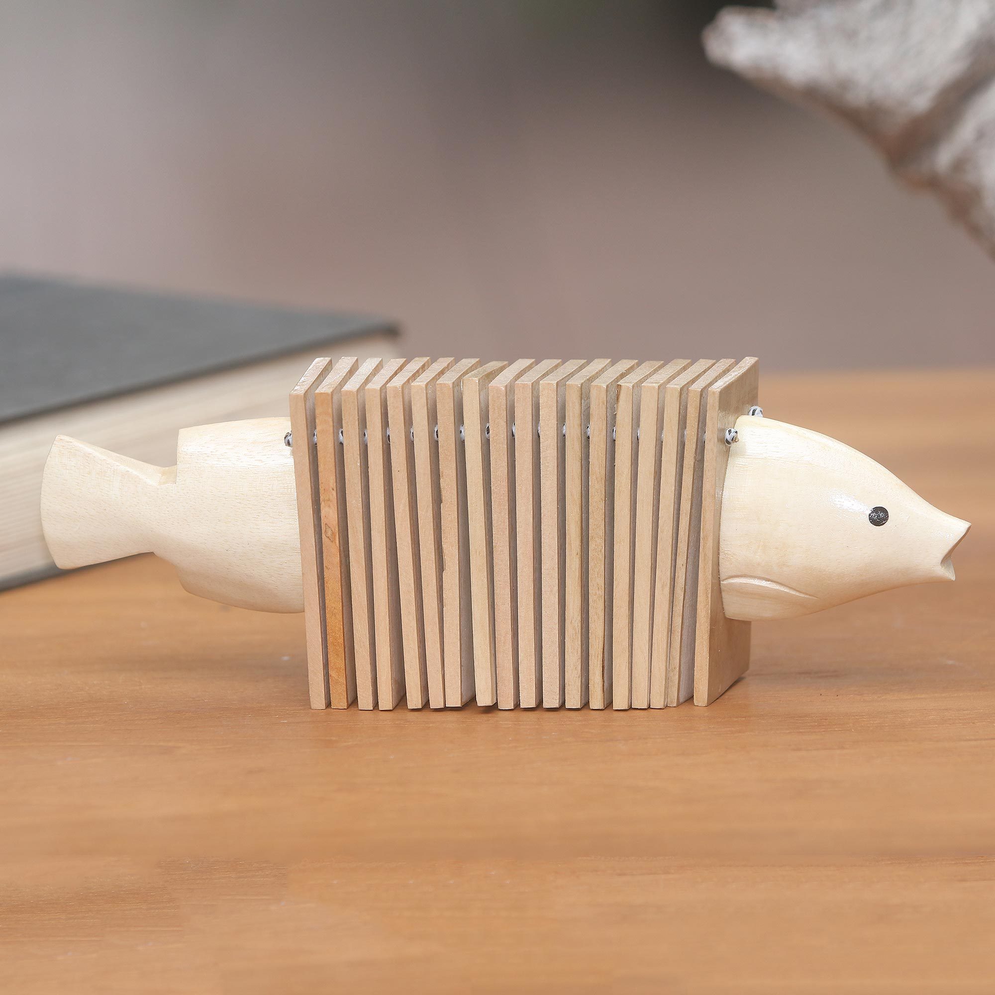 Hand Carved Wood Balinese Clacker Percussion Instrument - Clacker Fish ...