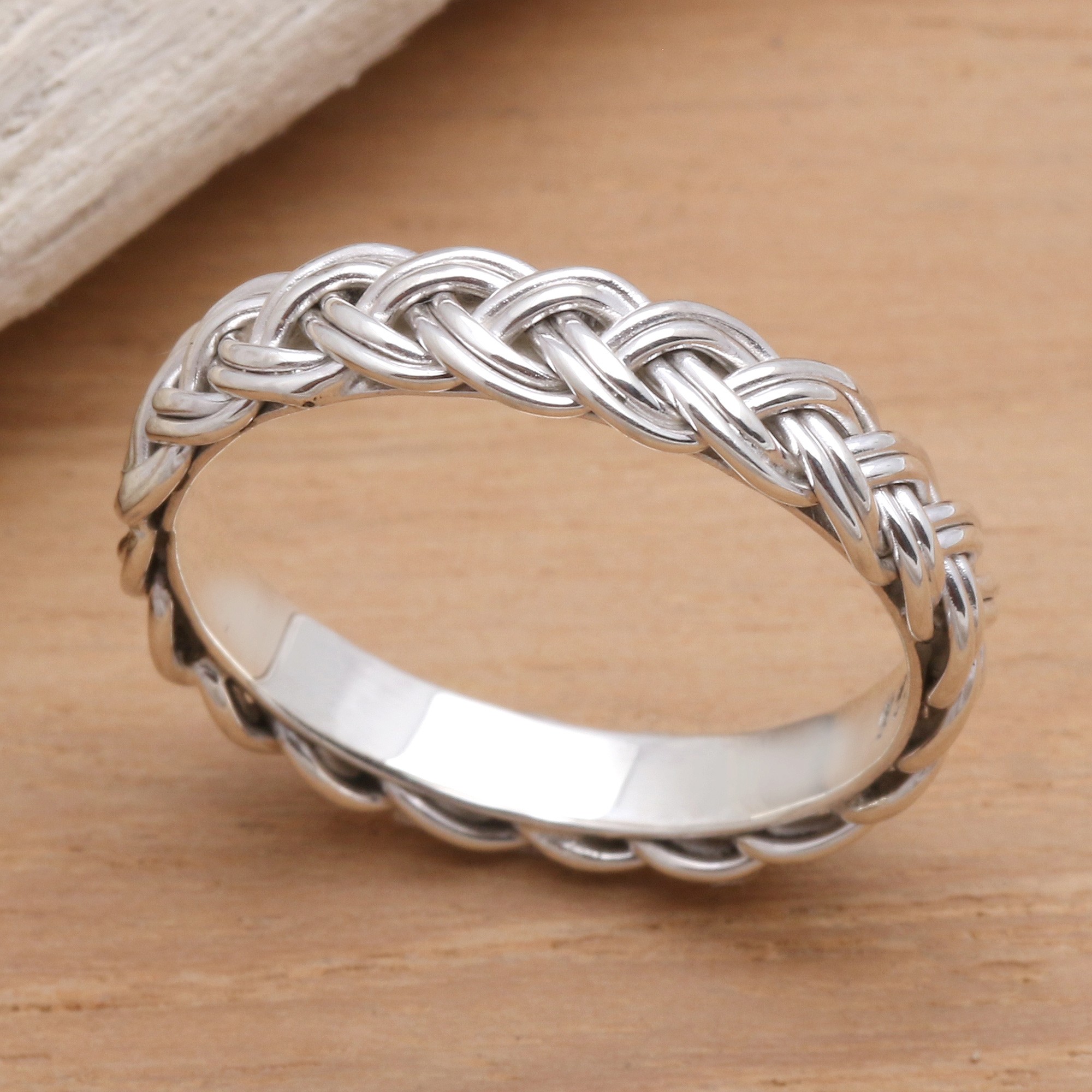 UNICEF Market | Braided Sterling Silver Band RIng for Women - Amlapura ...