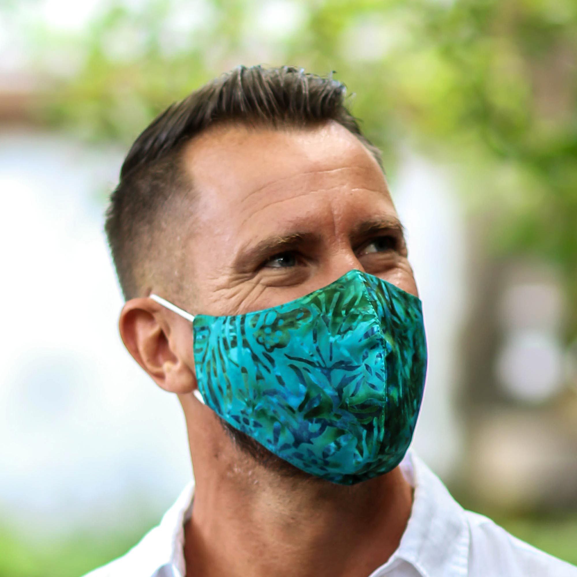 UNICEF Market | 2 Extra Wide Double Layer Rayon Batik Face Masks - On ...