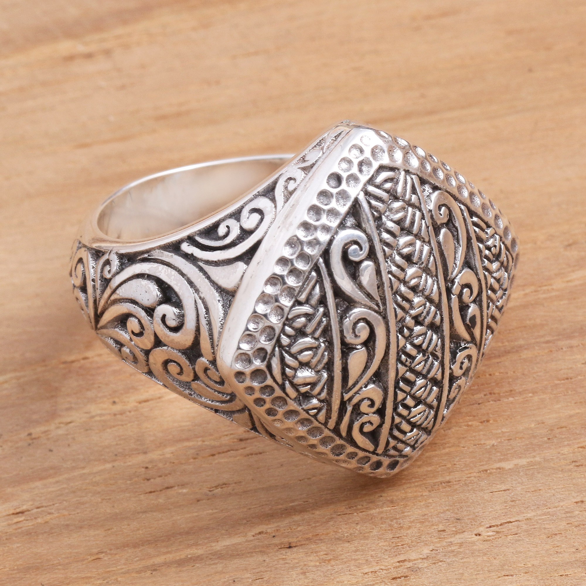 Unisex Sterling Silver Ring from Java - Java Tradition | NOVICA