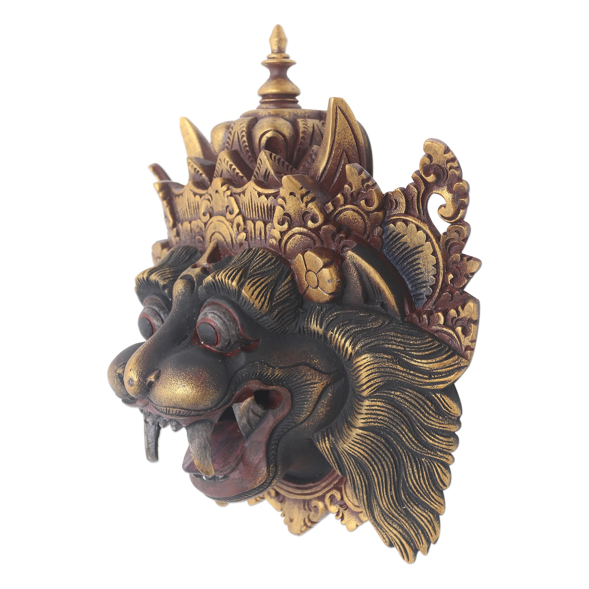 UNICEF Market | Barong Macan Wood Mask from Bali Handpainted - Barong ...