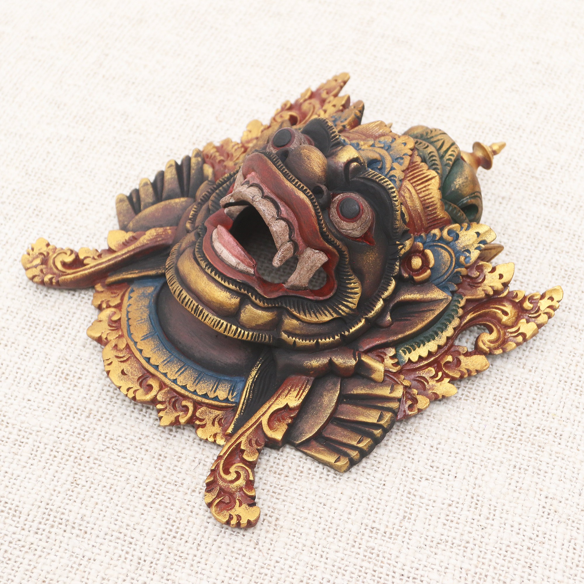 UNICEF Market | Hand Carved Wood Balinese Bhoma Mask - Bhoma