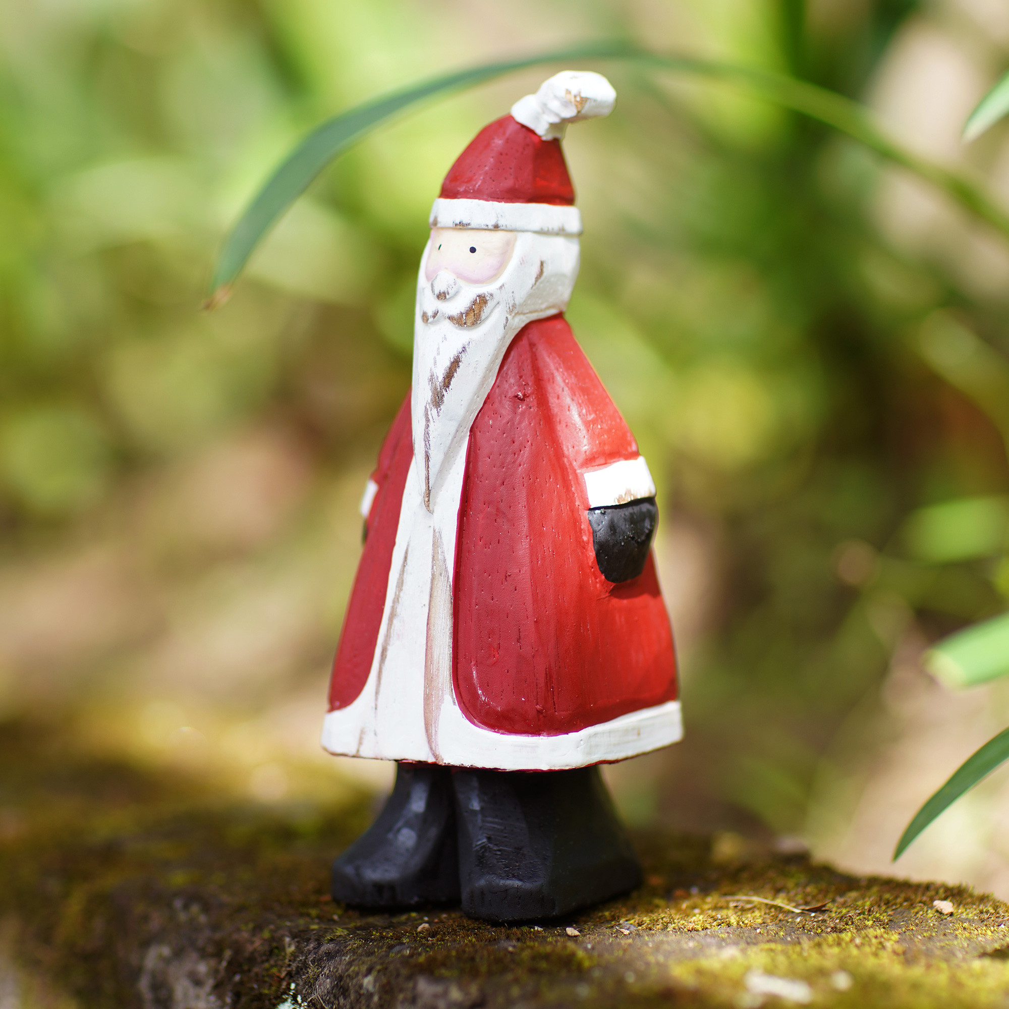 Rustic Hand Carved Wooden Santa Claus - Country Santa | NOVICA