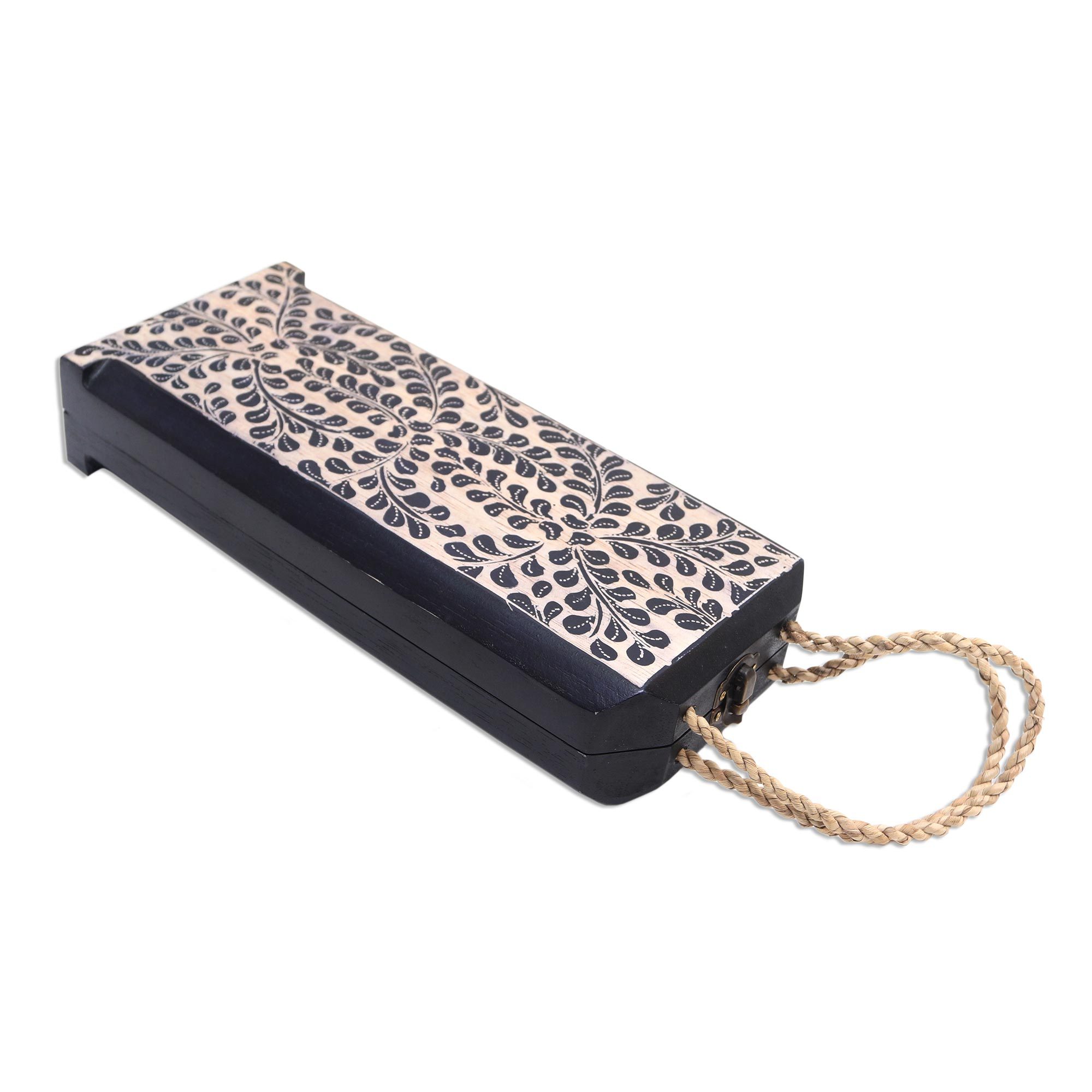 UNICEF Market | Handmade Batik Wadang Wood Dakon Board Game - Dakon Batik