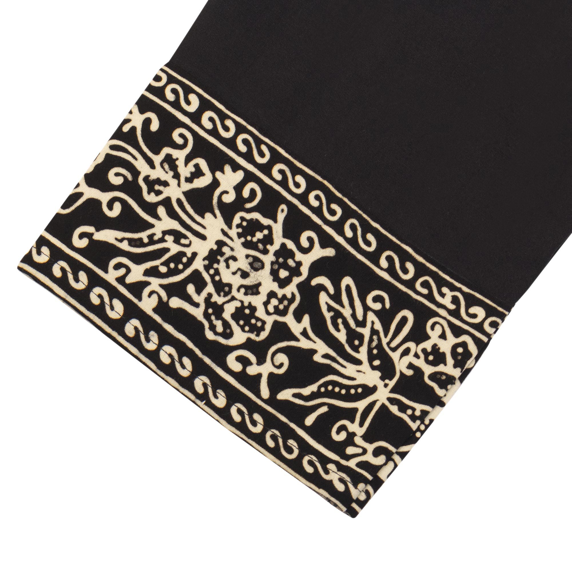 Handmade Batik Rayon Pajama Set - Batik Long Sleeve Loungewear | NOVICA