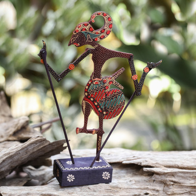 Handcrafted Traditional Klepu Wood Arjuna Shadow Puppet - Dashing ...