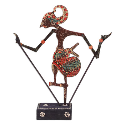 Handcrafted Traditional Klepu Wood Arjuna Shadow Puppet - Dashing ...
