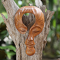 Question Mark Symbol-Shaped Wood Mask Hand-Carved in Bali - Questioning ...