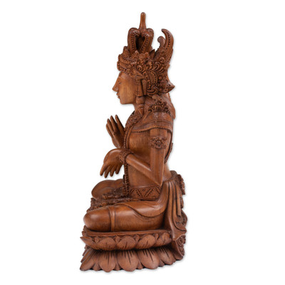 Hand-Carved Wood Sculpture of Balinese Hindu God Iswara - Iswara God ...