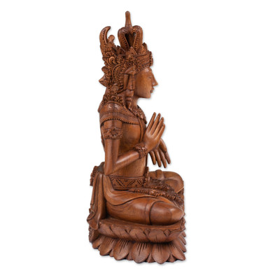 Hand-Carved Wood Sculpture of Balinese Hindu God Iswara - Iswara God ...