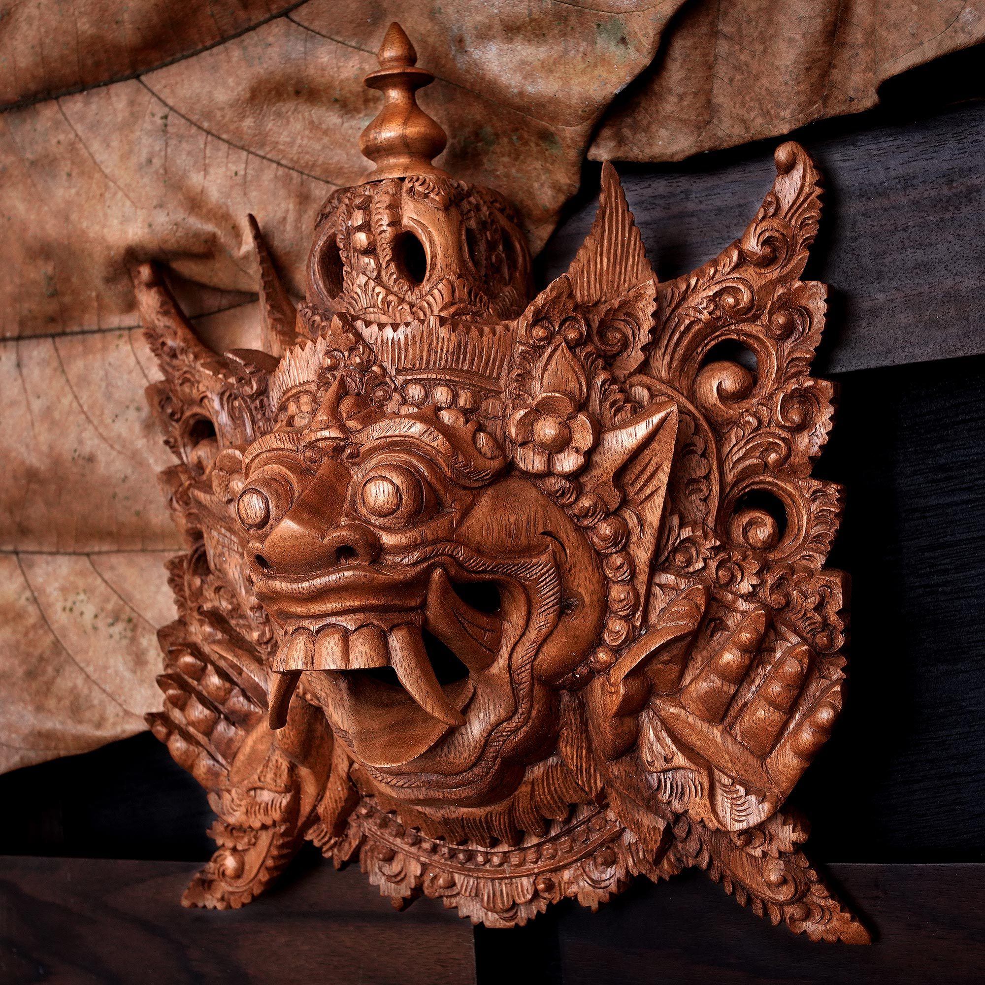 Balinese Carved Wood Mask Depicting Alengka King of Alengka - Rahwana ...