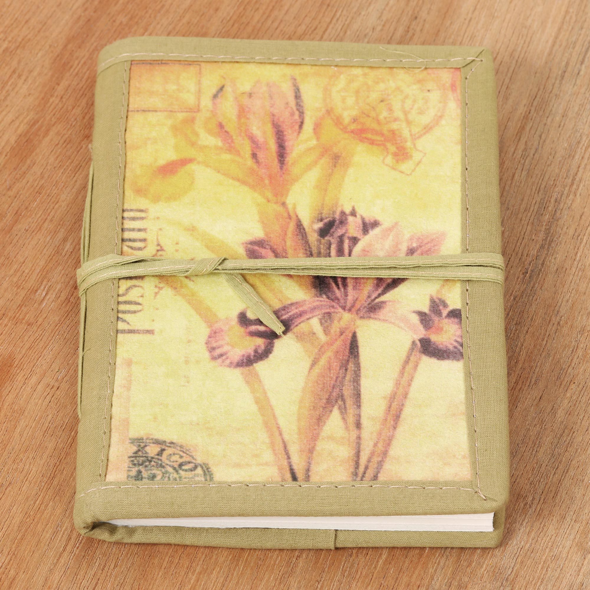 Handmade Paper Journal with 48 Pages - Iris Voyage | NOVICA