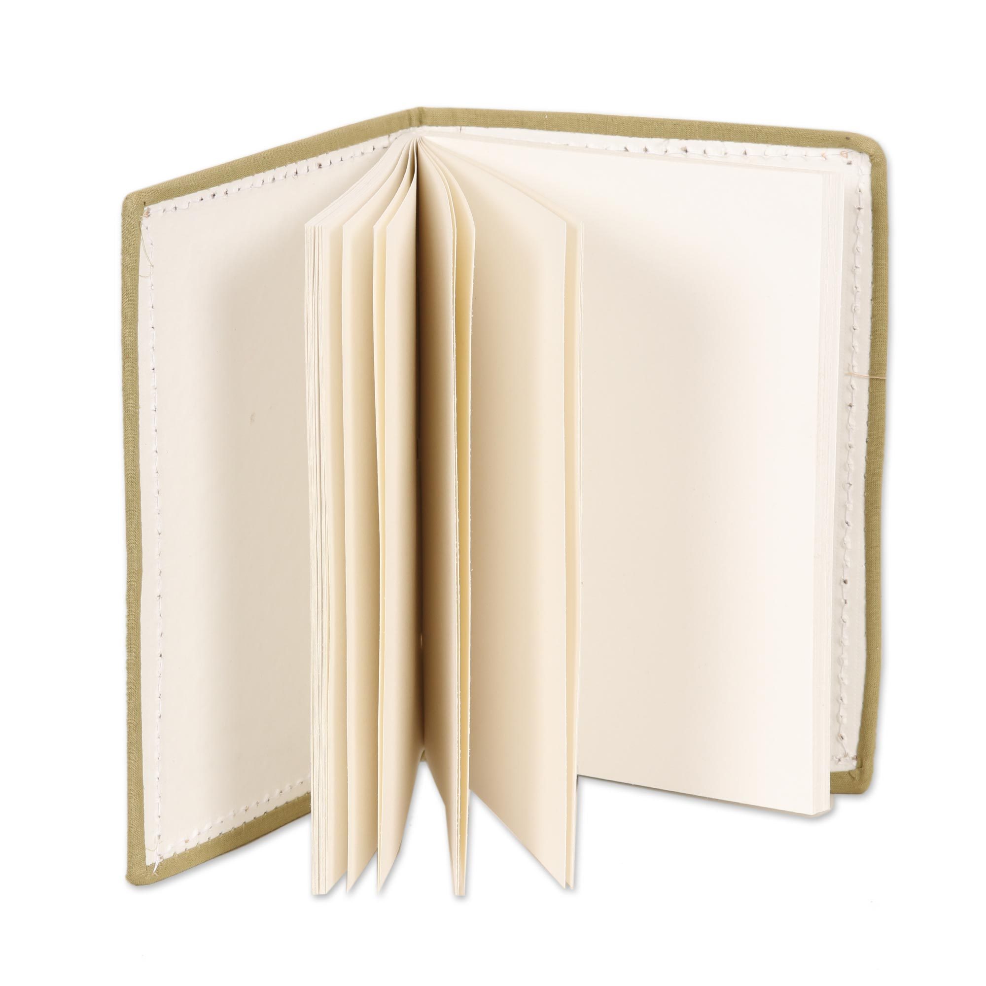 Handmade Paper Journal with 48 Pages - Iris Voyage | NOVICA